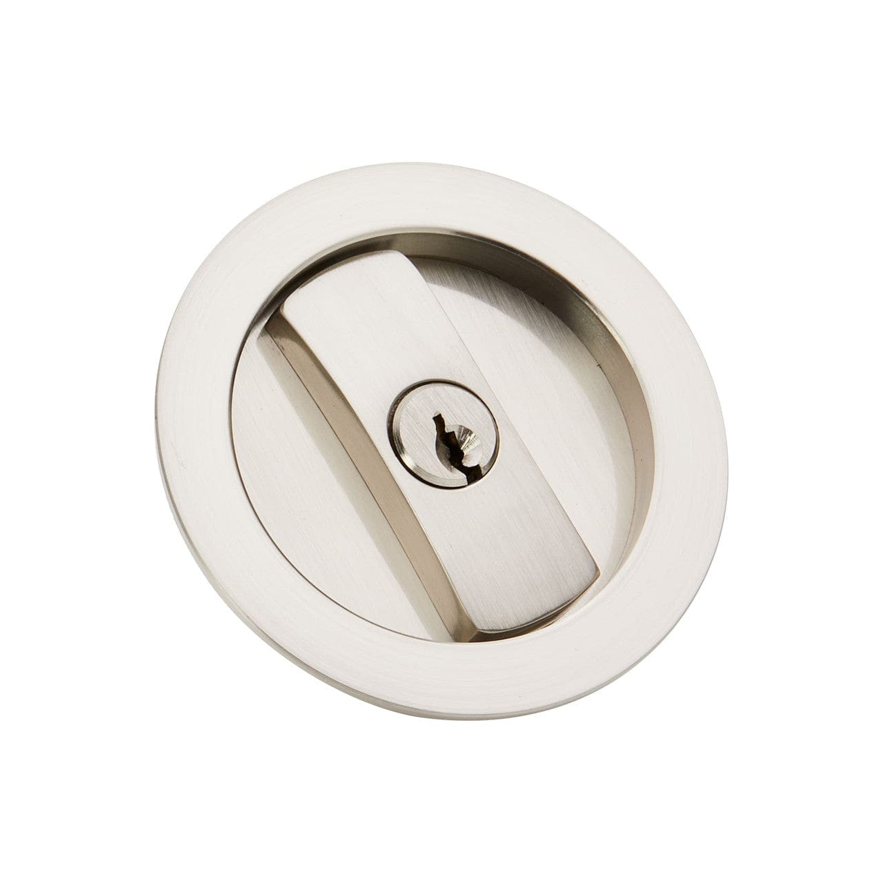 Satin Nickel Round Cavity Sliding Door Lock with Key I Mucheln ...
