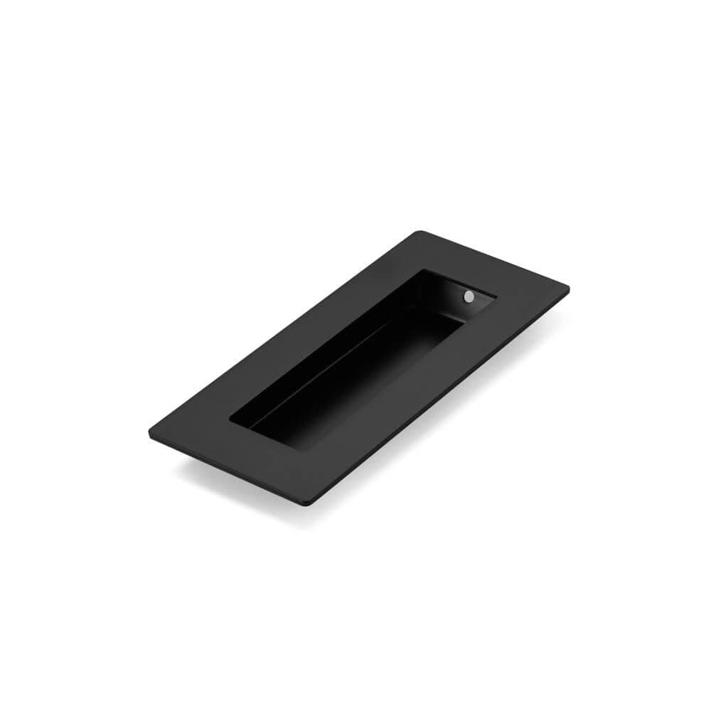 Matte Black Rectangle Flush Pull 120mm | Mucheln – HardwareBox