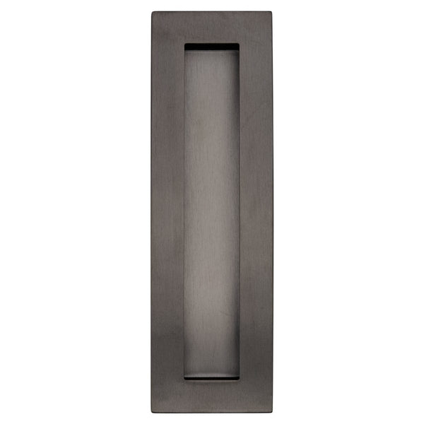 Gunmetal Grey Rectangle Flush Pull 200mm | Mucheln – HardwareBox