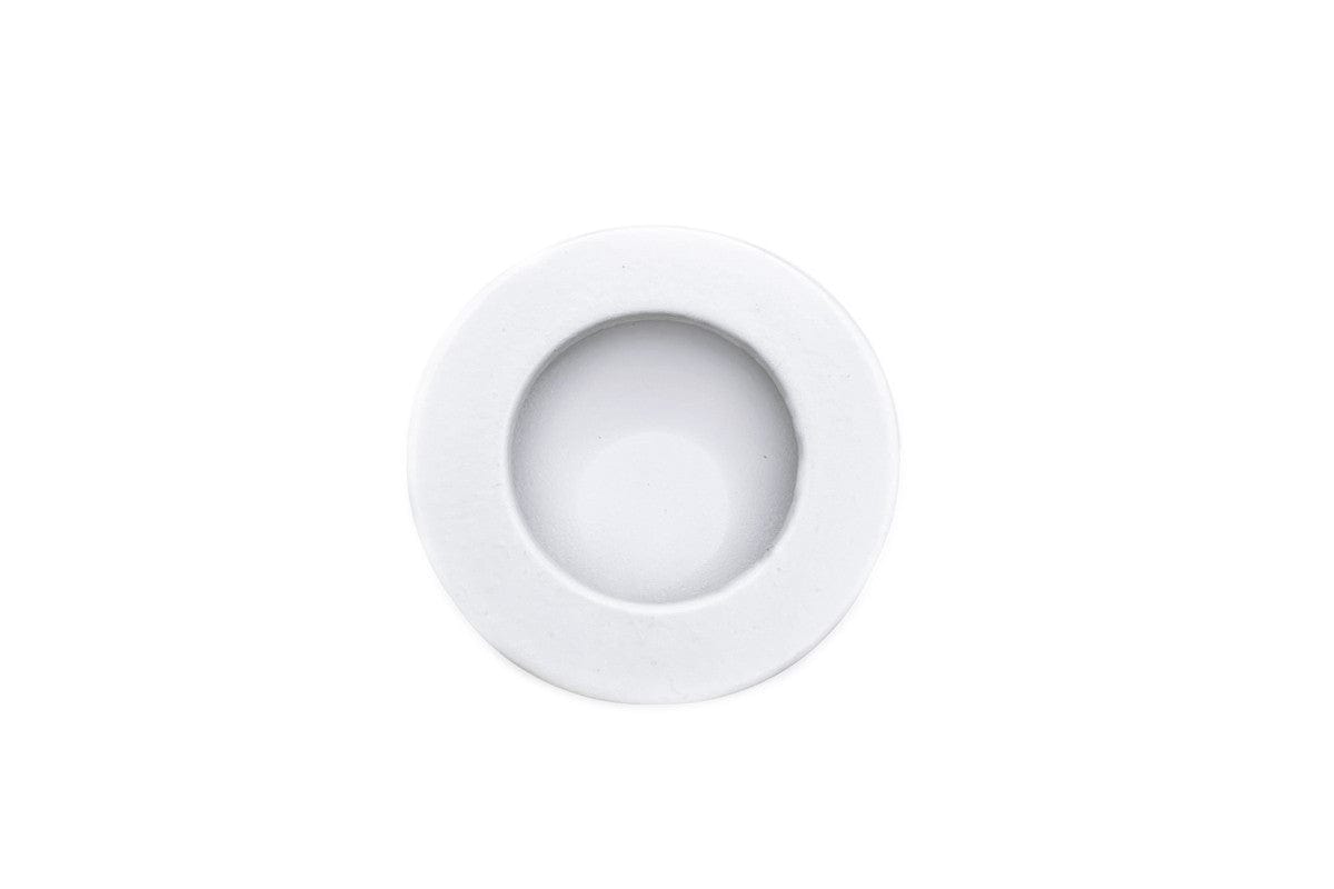 White Round Flush Pull 30mm | Mucheln – HardwareBox