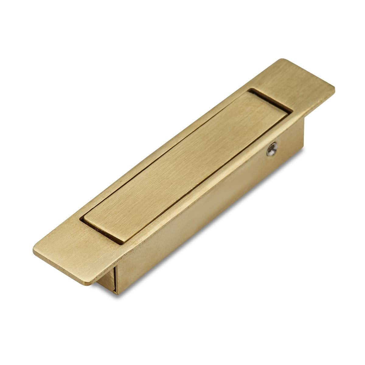 Brushed Brass Concealed Flush Pull Handle 90mm | Mucheln – HardwareBox