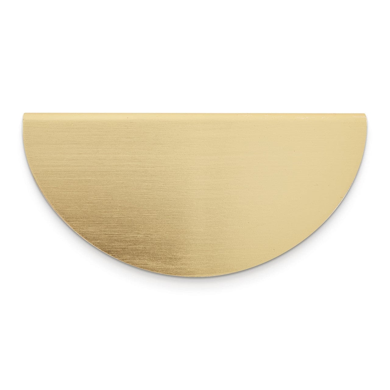 Brushed Brass Half Moon Pull 80mm I Mucheln – HardwareBox
