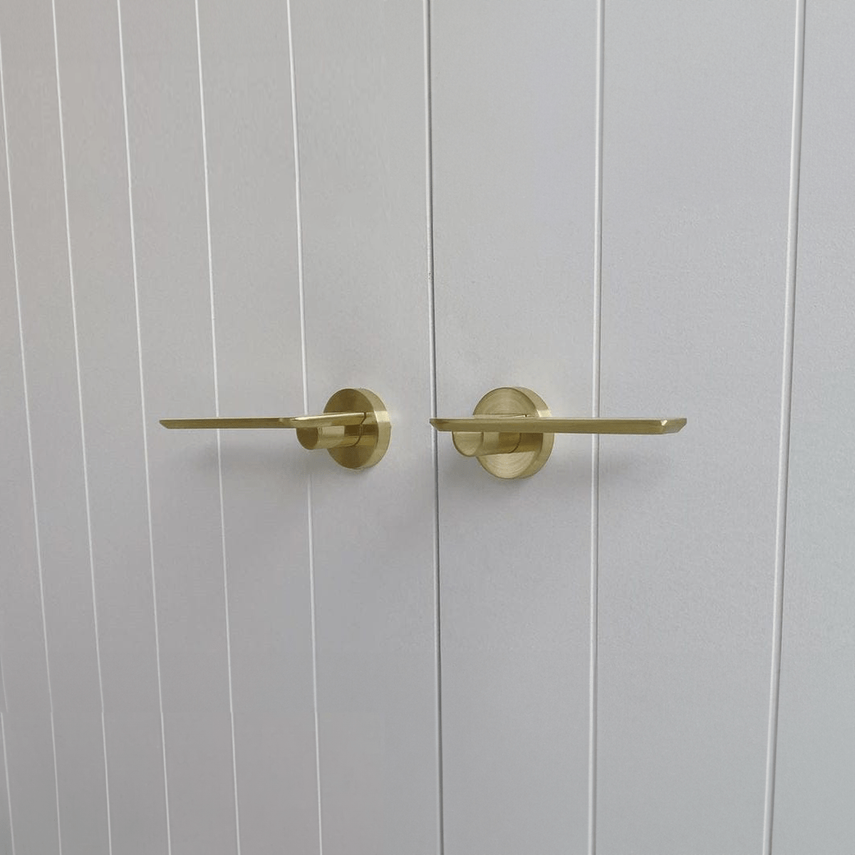 Brushed Brass Passage Door Handle 63mm | Mucheln Edge Series – HardwareBox