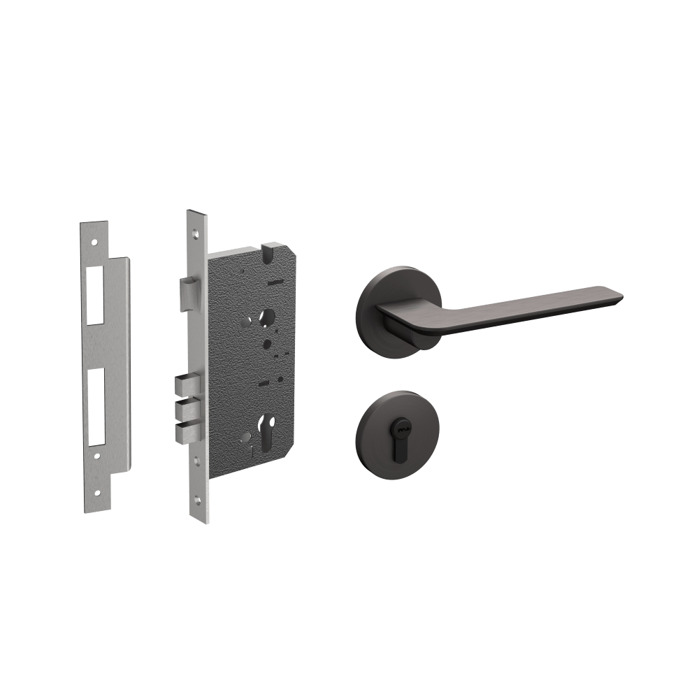 Gunmetal Grey Entrance Door Handle 52mm | Mucheln Edge Series – HardwareBox