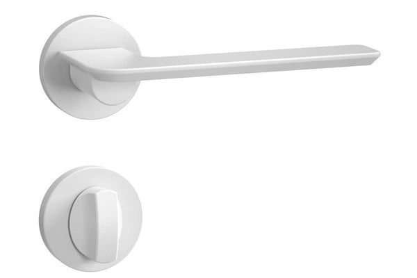 White Door Handle 52mm with Privacy Snib | Mucheln Edge Series ...