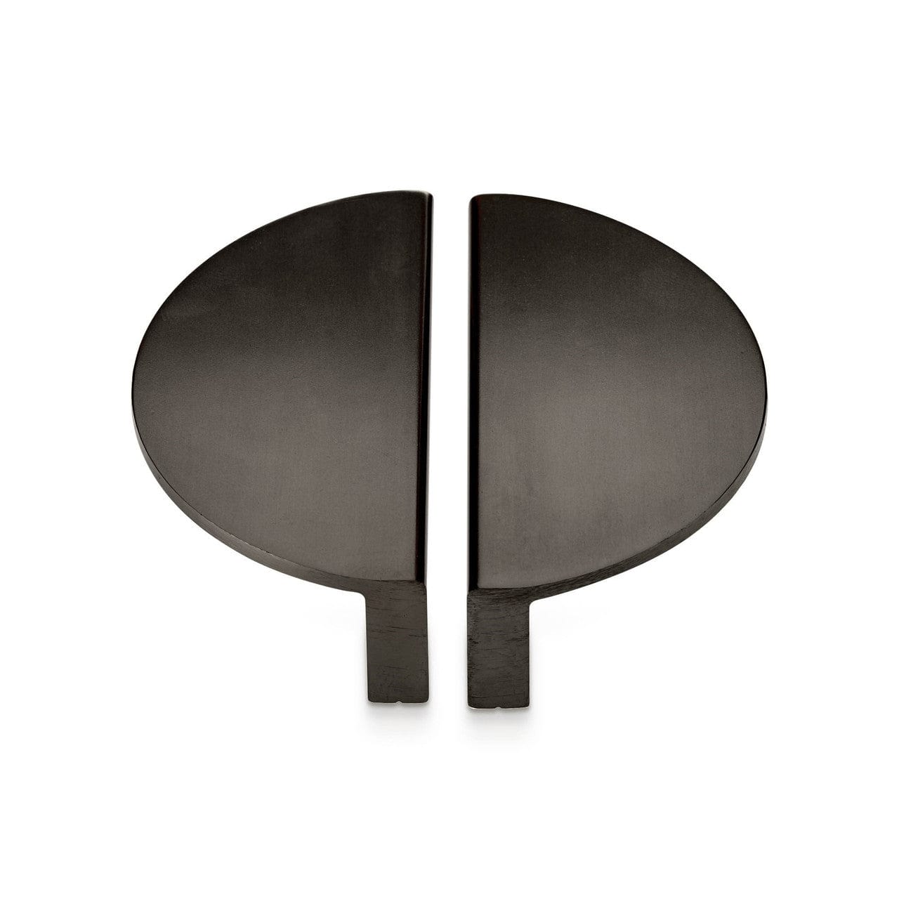 Gunmetal Grey Half Moon Pull 80mm I Mucheln – HardwareBox