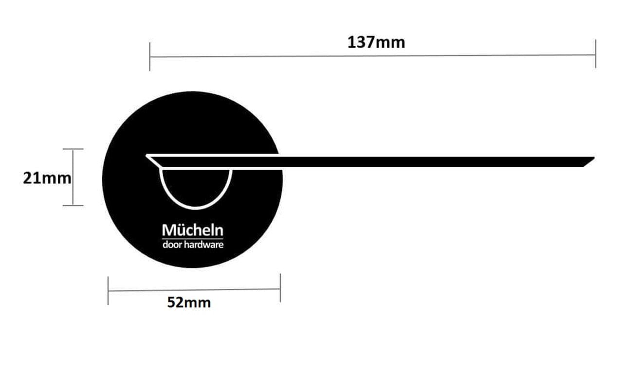 Satin Nickel Dummy Handle 52mm | Mucheln Edge Series – HardwareBox