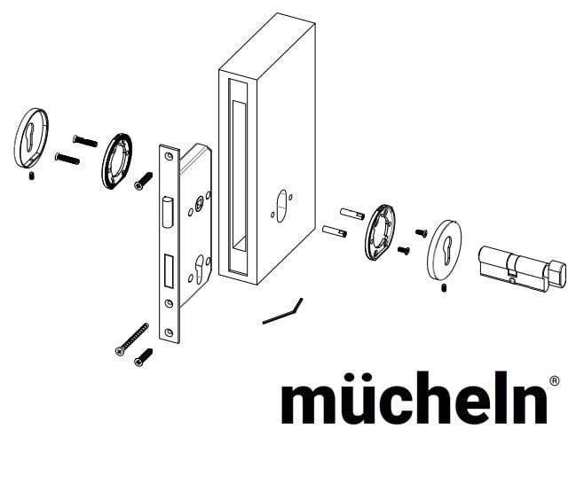 Matte Black Roller Lock Kit 52mm | Mucheln Series – HardwareBox