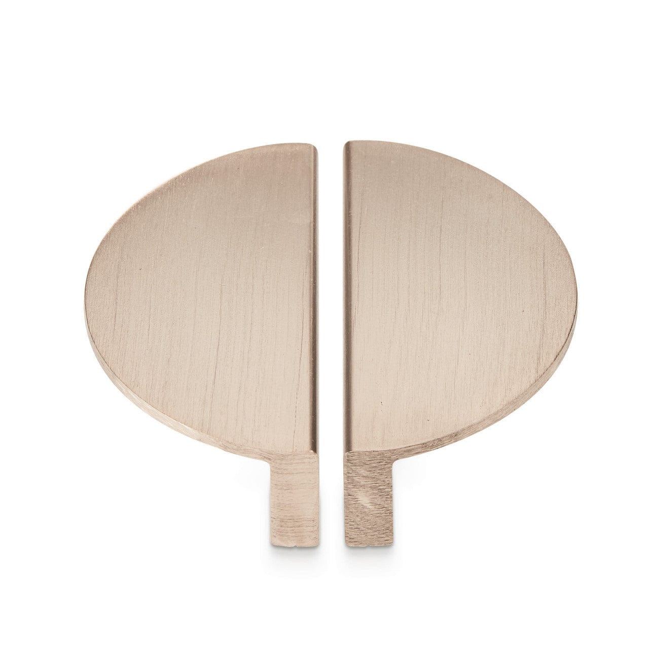 Satin Nickel Half Moon Pull 80mm I Mucheln – HardwareBox