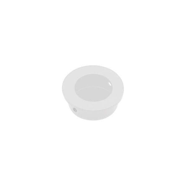 White Round Flush Pull 30mm | Mucheln – HardwareBox
